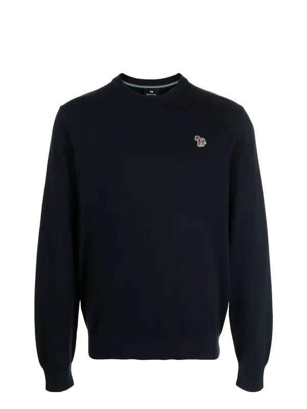 Paul Smith Zebra-appliqué Sweater - Blue