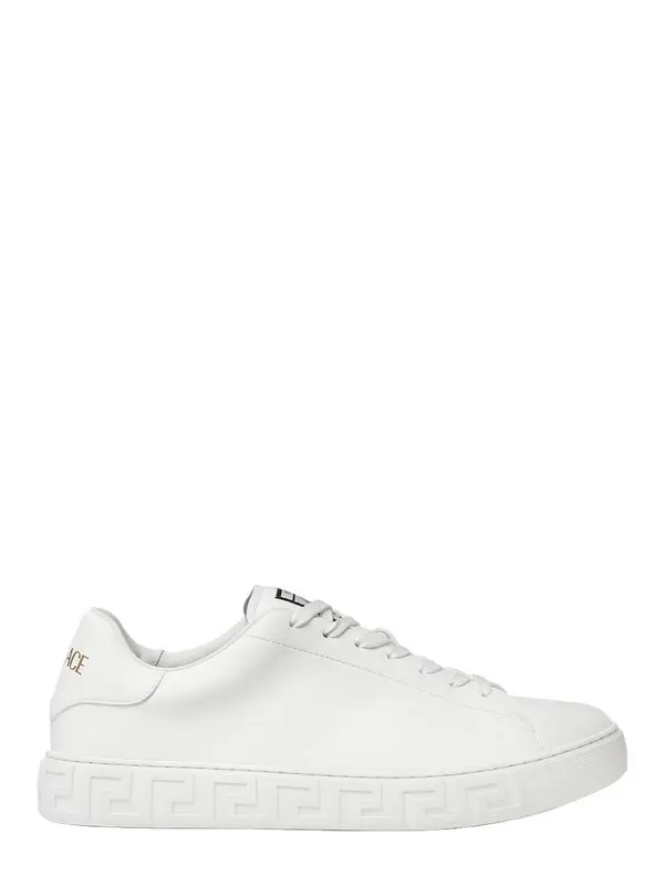 Versace Greca Pattern Low-top Sneakers - White