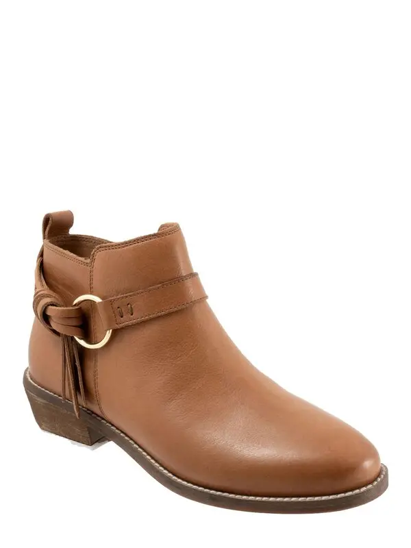 Softwalk Reade Leather Bootie - Cognac