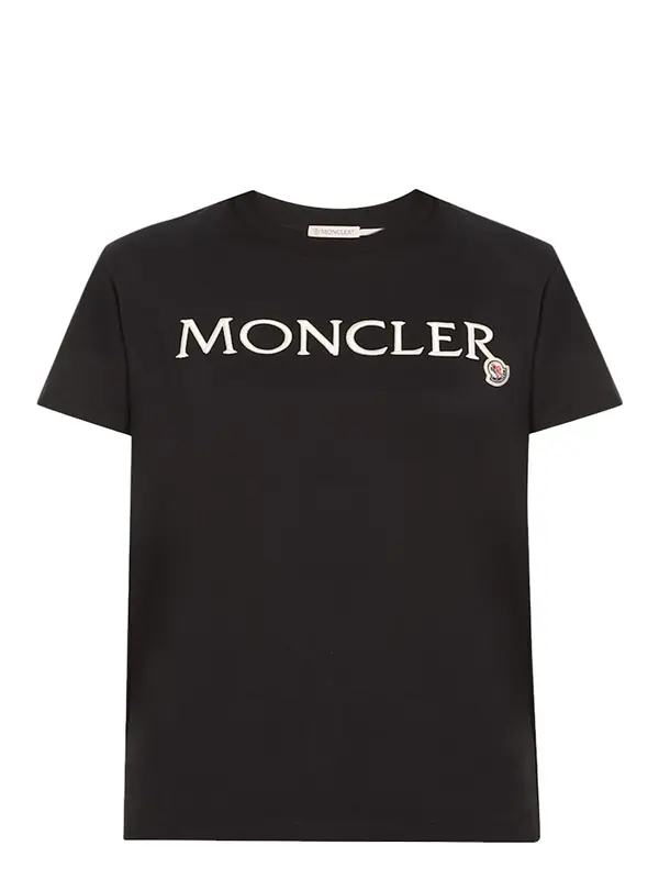 Moncler Embroidered Logo T-shirt - Black