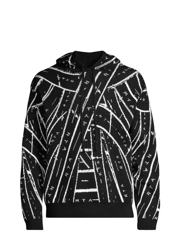 RtA Crossroad Knit Hoodie - Black