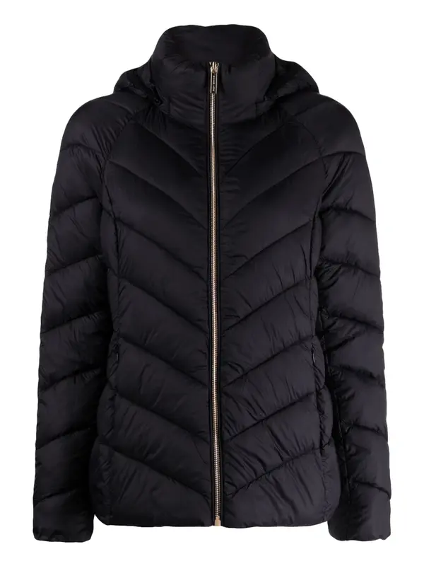 Michael Kors Chevron-quilted Puffer Jacket - Black