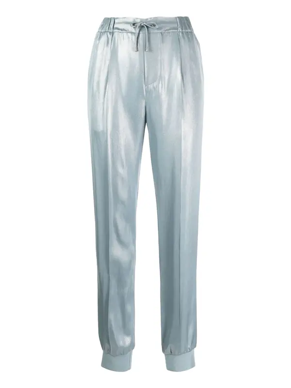 Ralph Lauren Metallic Slim-cut Trousers - Blue