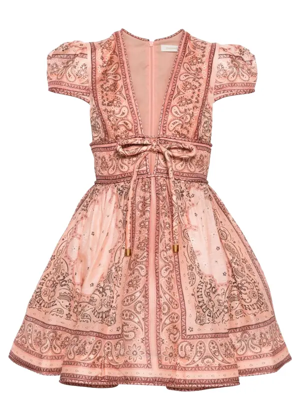 Zimmermann Matchmaker Bandana-print Minidress - Pink