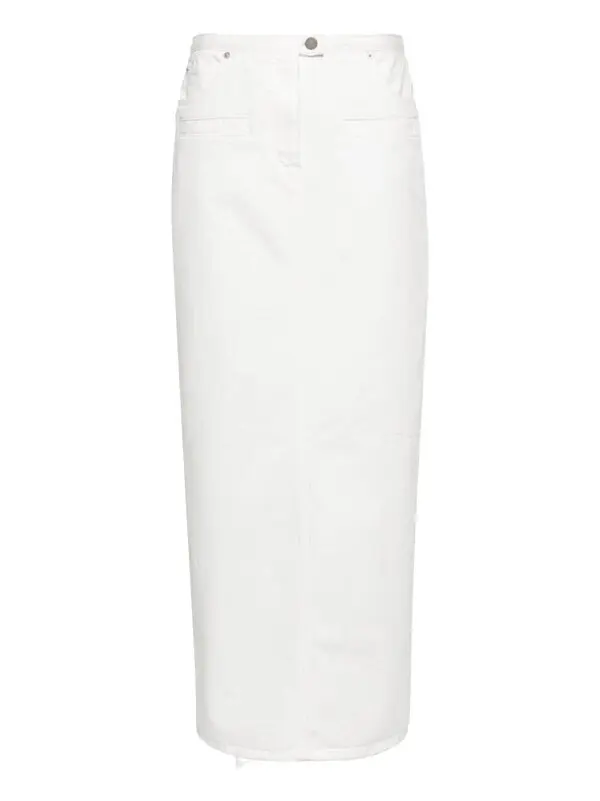 COURREGES Heritage Cotton Denim Skirt - White