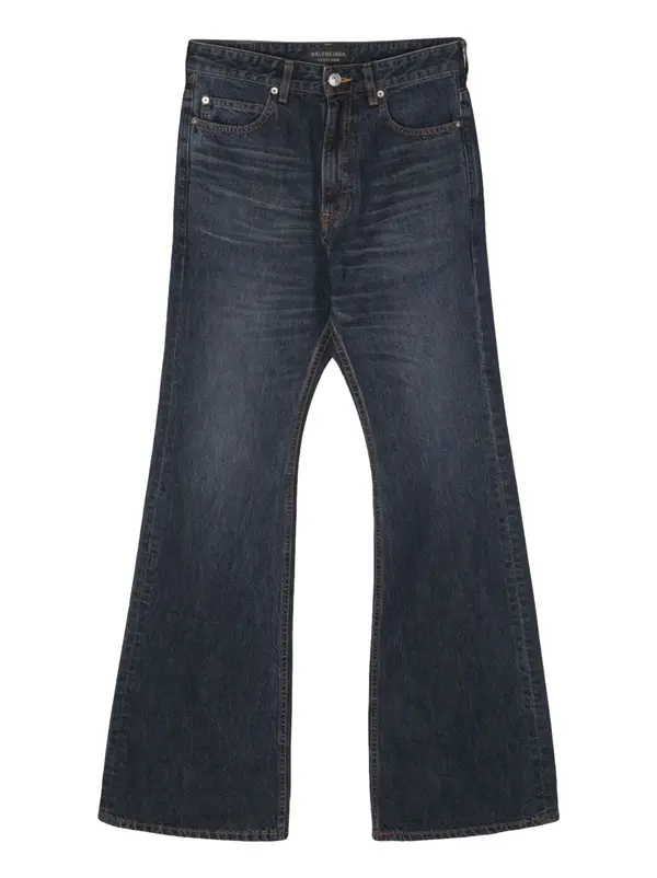 Balenciaga High-waisted Bootcut Jeans - Blue