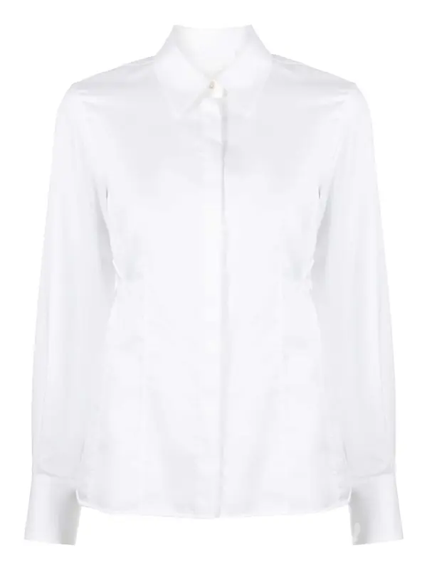 Helmut Lang Slash Silk Shirt - White