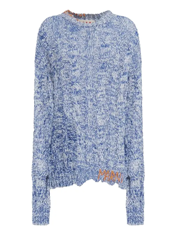 Marni Marl-knit Jumper - Blue