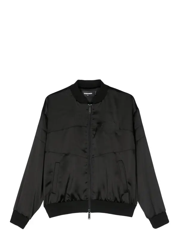 Dsquared2 Satin Bomber Jacket - Black