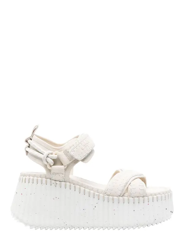 Chloé Nama 85mm Platform Sandals - Neutrals