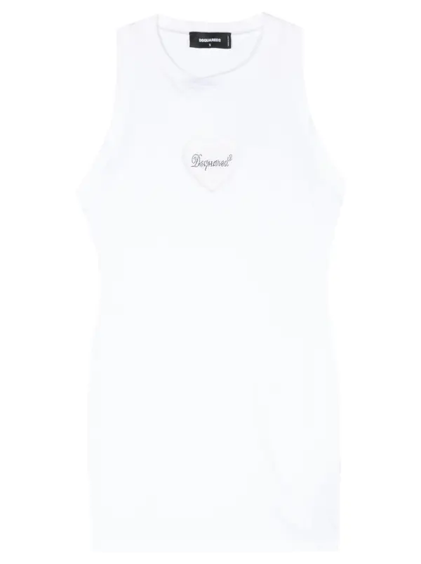 Dsquared2 Logo-embellished Mini Dress - White