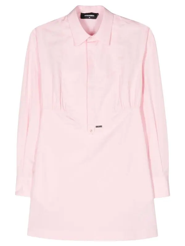 Dsquared2 Bib-collar Cotton Dress - Pink