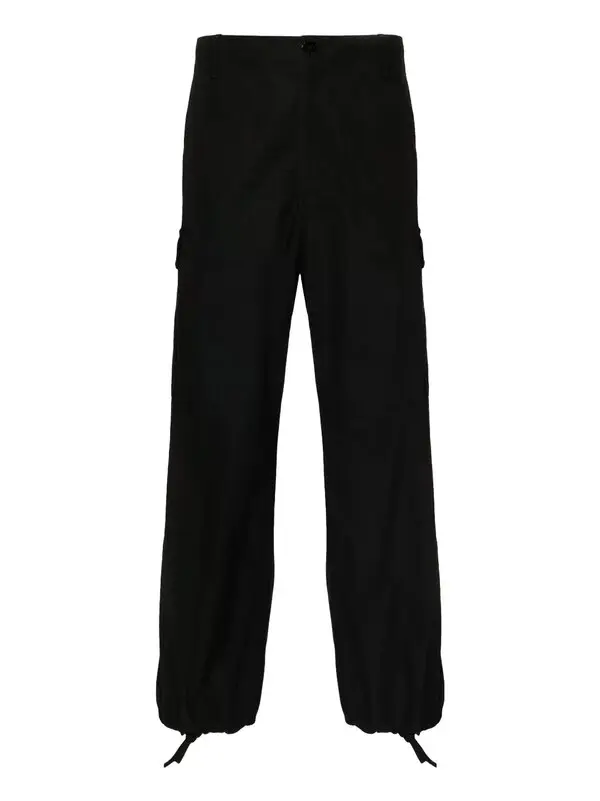 Kenzo Cotton Cargo Trousers - Black