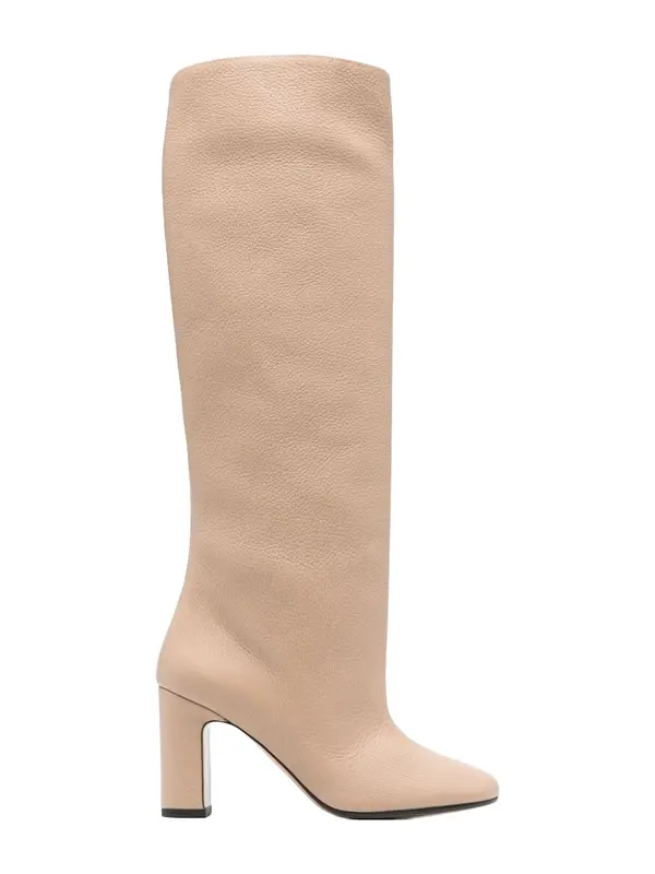 Kiton 95mm Leather Knee-high Boots - Neutrals