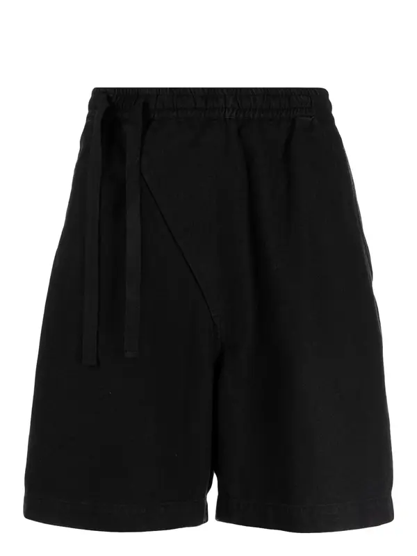 MAHARISHI Off-centre Drawstring Shorts - Black