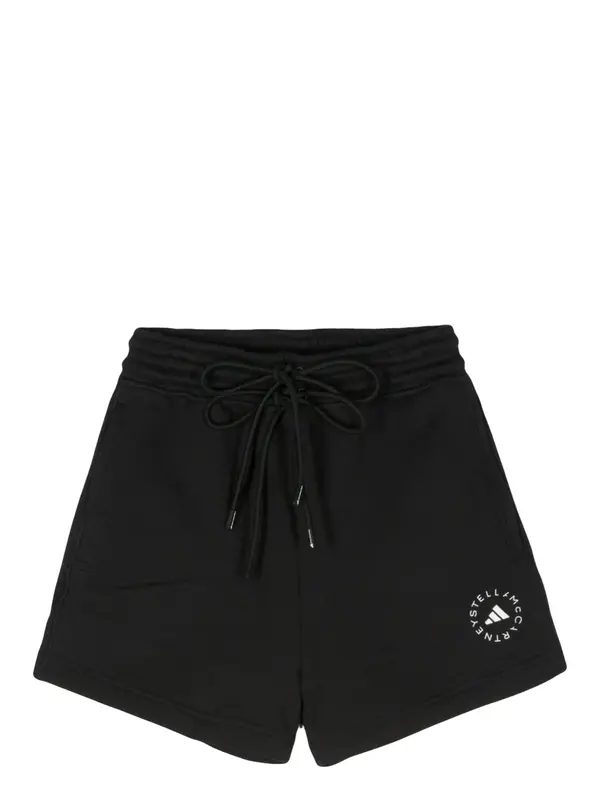 Adidas By Stella McCartney Logo Print Track Shorts - Black