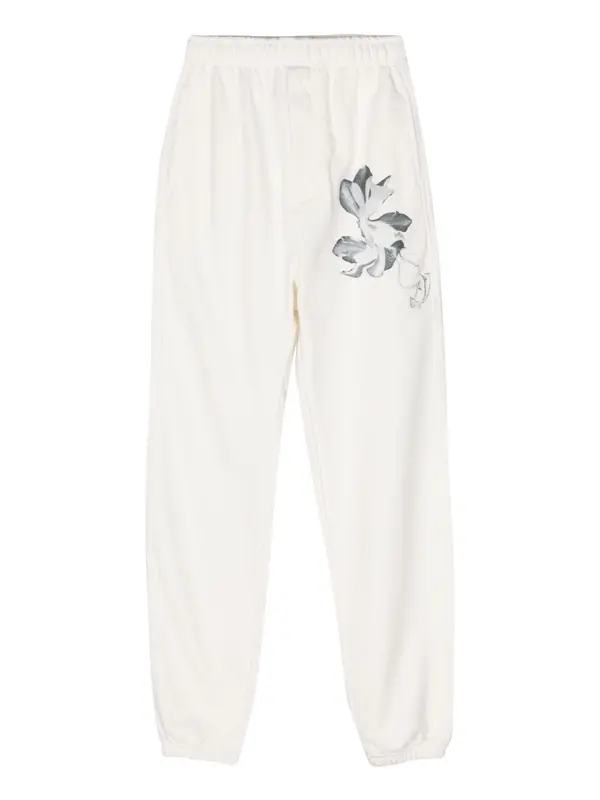 Y3 X Adidas Floral-print Track Pants - White