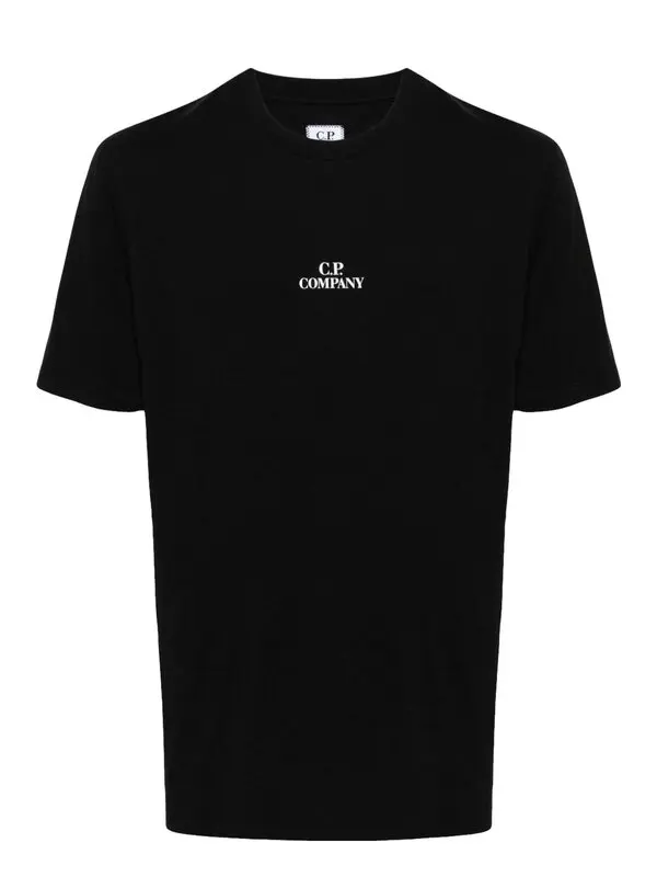 C.P. COMPANY Logo-print Cotton T-shirt - Black