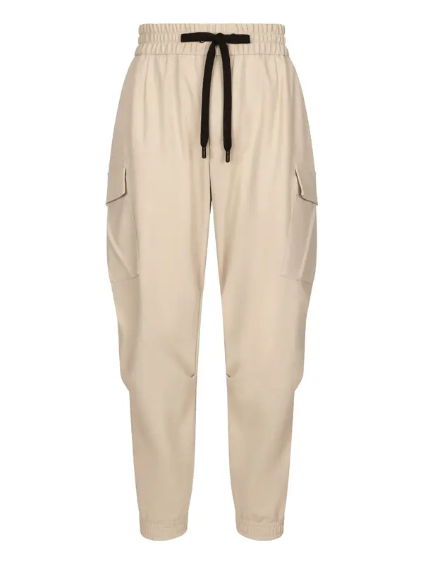Dolce & Gabbana Logo-patch Drawstring Track Pants - Neutrals