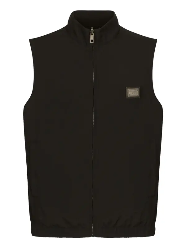 Dolce & Gabbana Logo-plaque Reversible Gilet - Black