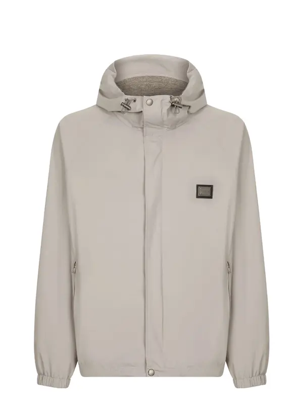 Dolce & Gabbana Logo-plaque Hooded Jacket - Grey