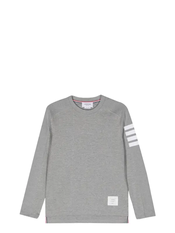 Thom Browne 4-bar Stripe Cotton Sweatshirt - Grey
