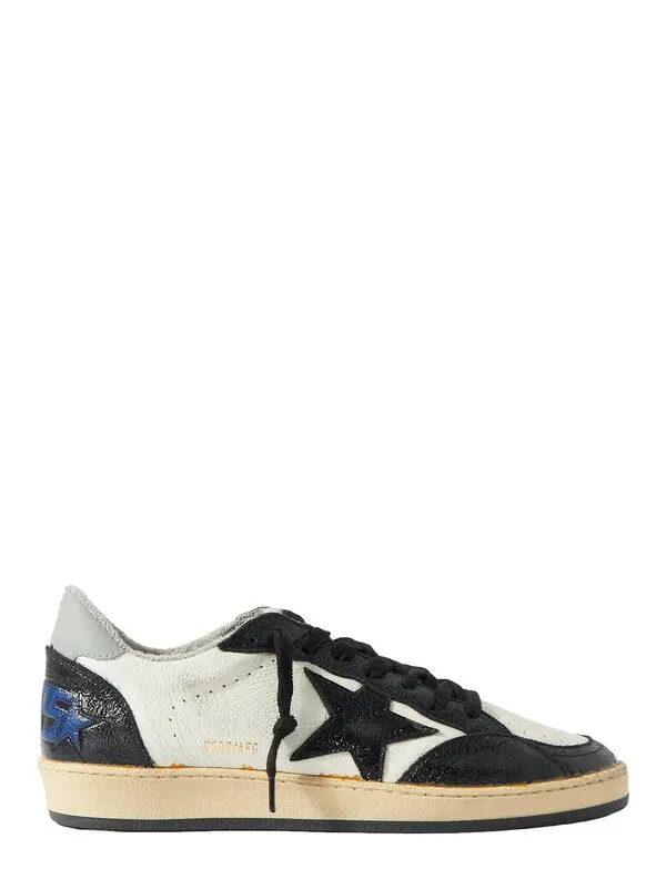 Golden Goose Ball Star Distressed Sneakers - Black
