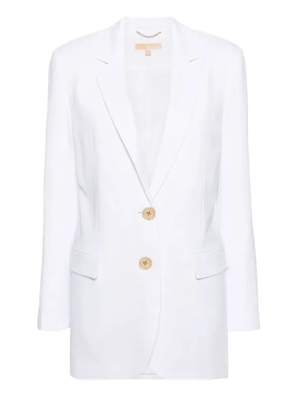 Michael Kors Crepe-texture Blazer - White
