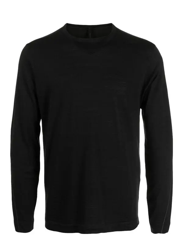 Transit Long-sleeve Wool T-shirt - Black