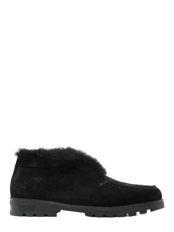 Santoni Desert Suede Loafers - Black
