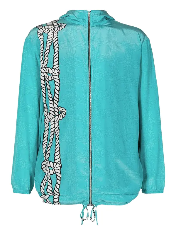 AMIR SLAMA Graphic-print Jacket - Blue