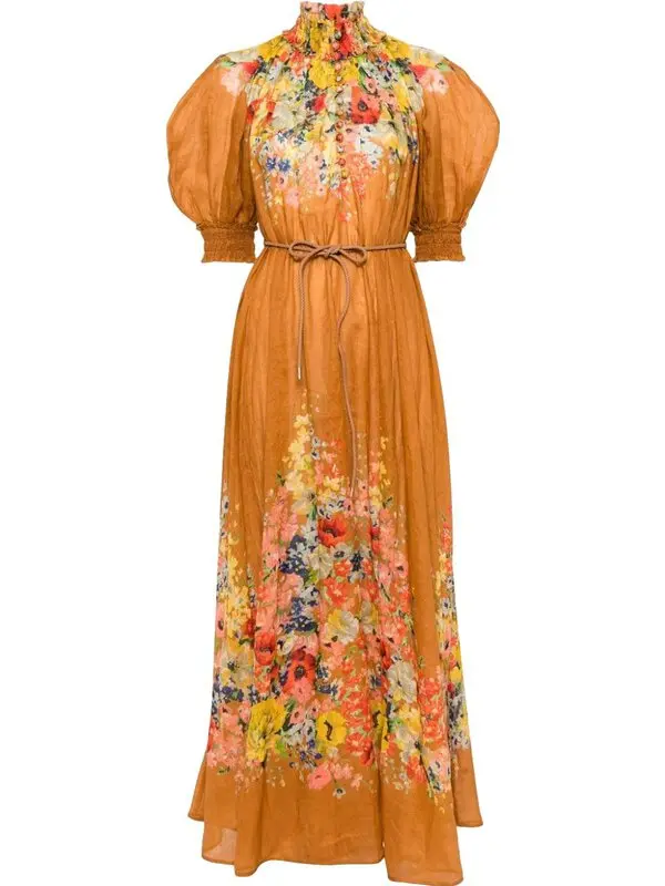 Zimmermann Alight Swing Maxi Dress - Brown