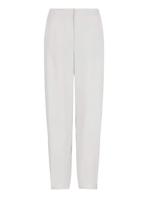 Giorgio Armani High-waisted Tapered Trousers - White