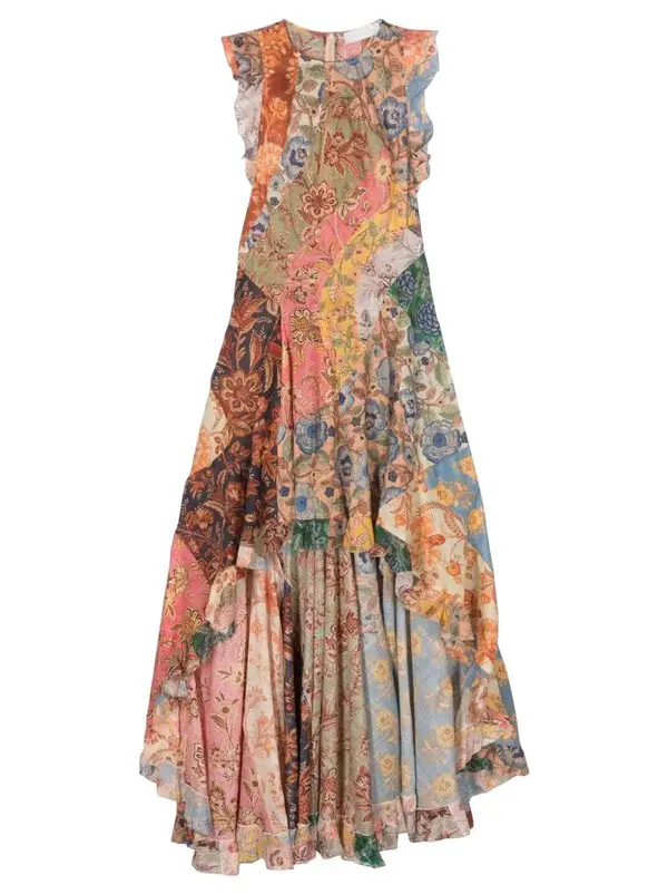 Zimmermann Junie Floral-print Midi Dress - Orange