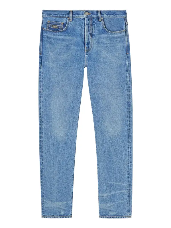 Versace Medusa Biggie Straight-leg Jeans - Blue