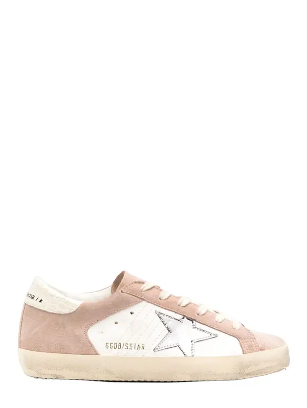 GOLDEN GOOSE Super-star Distressed Sneakers - Neutrals