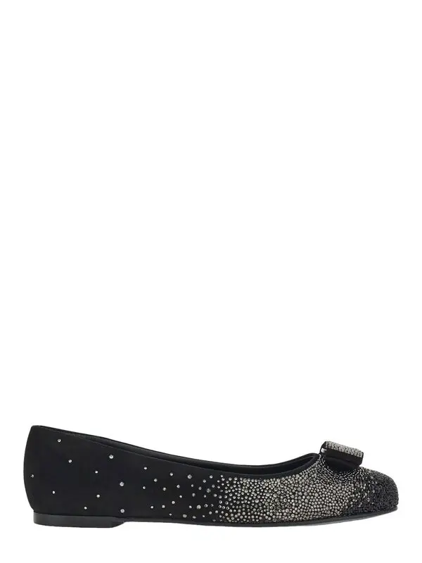 FERRAGAMO Vara Bow Ballerina Shoes - Black