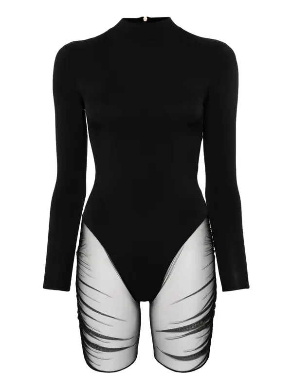 MAISON CLOSE Nuit Fauve Long-sleeves Bodysuit - Black