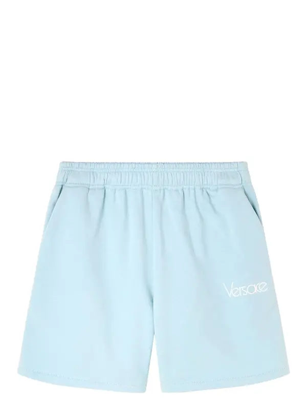 Versace 1979 Re-edition Embroidered Track Shorts - Blue