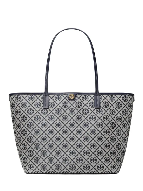 Tory Burch T Monogram Zip Tote - Blue