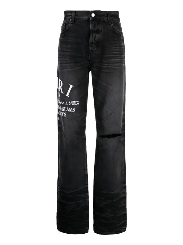 Amiri Arts District Straight-leg Jeans - Black