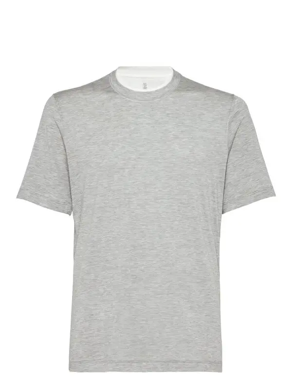 Brunello Cucinelli Layered Crew-neck T-shirt - Grey