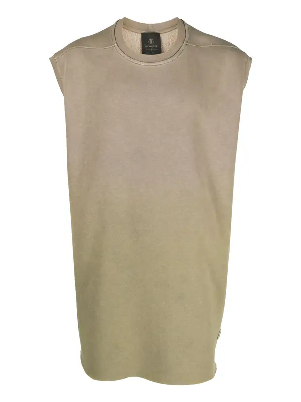 MONCLER + RICK OWENS Ombré-effect Jersey Vest - Neutrals