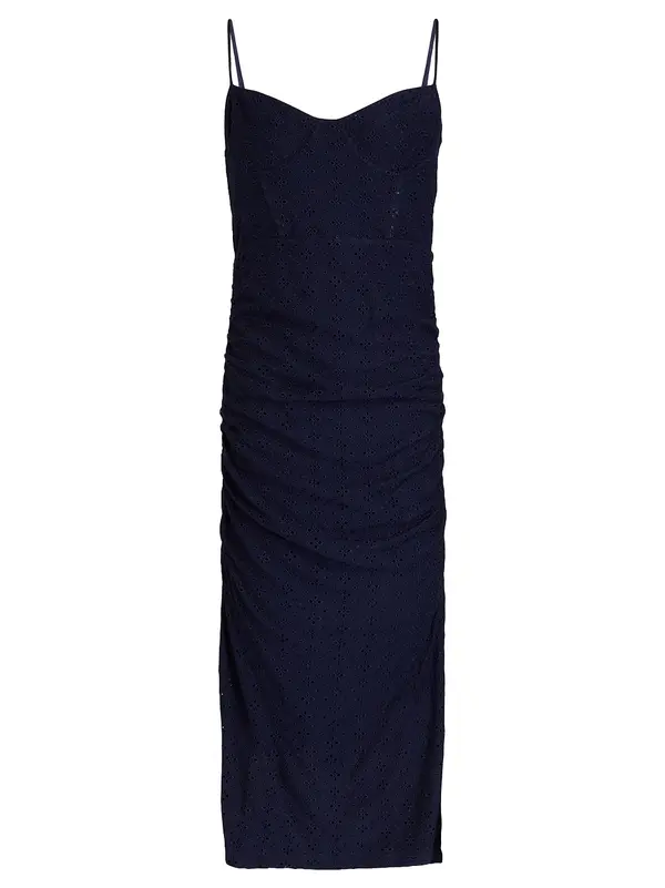 Simkhai Moira Broderie Anglaise Midi Dress - Navy