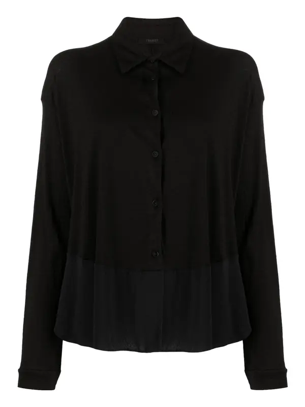 Transit Panelled Virgin Wool-blend Top - Black