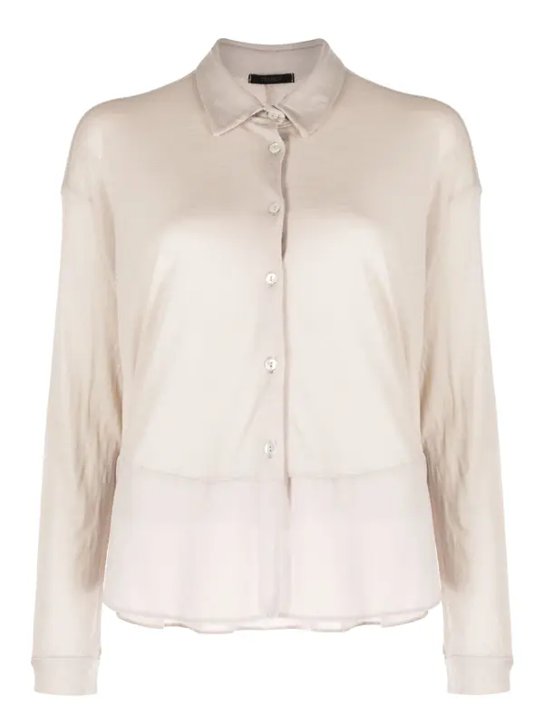 Transit Panelled Virgin Wool-blend Top - Neutrals