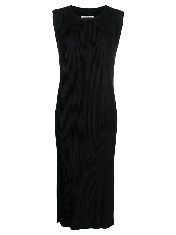 Henrik Vibskov Pull Plissé-crepe Midi Dress - Black