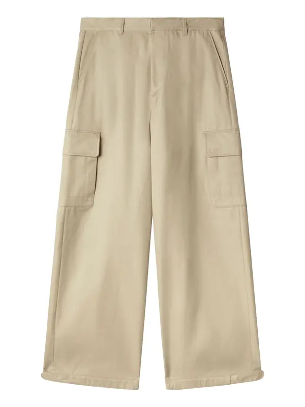 Off-White Wide-leg Cargo Trousers - Neutrals