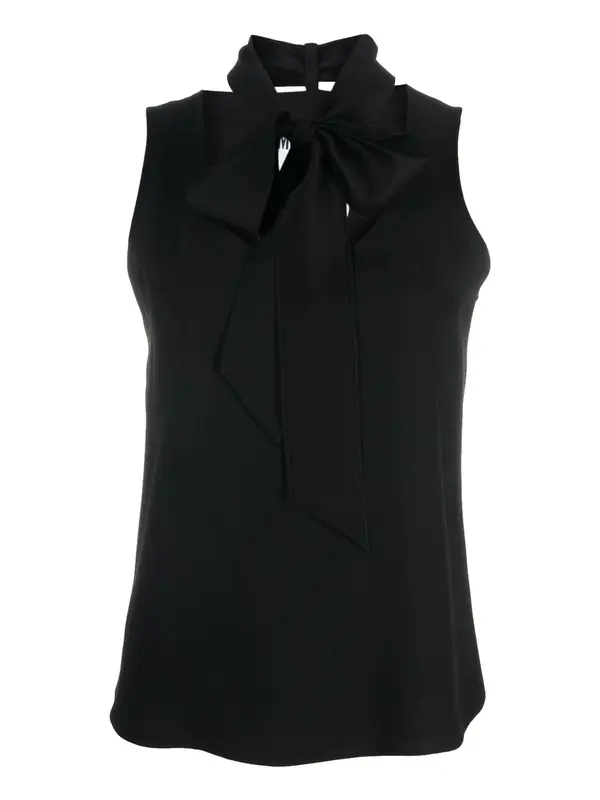Moschino Bow-detail Sleeveless Blouse - Black