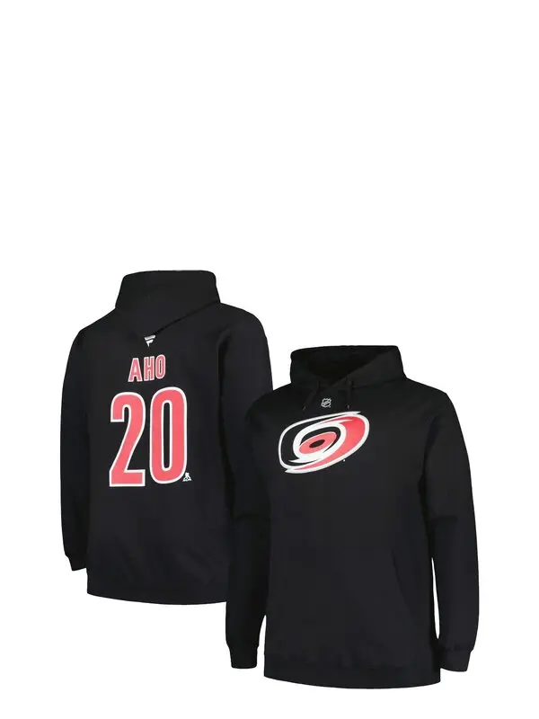 Profile Carolina Hurricanes Sebastian Aho Name & Number Pullover Hoodie - Black